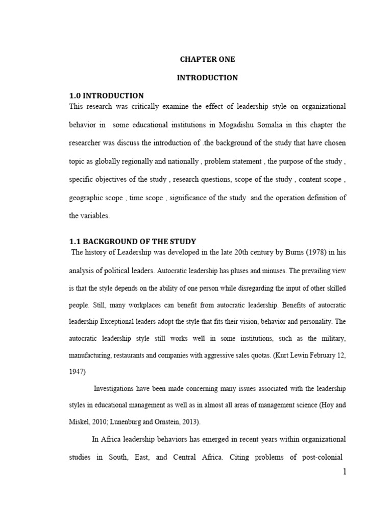 Complete Proposal Abdifitah Ali Warsame | PDF | Leadership | Validity (Statistics)