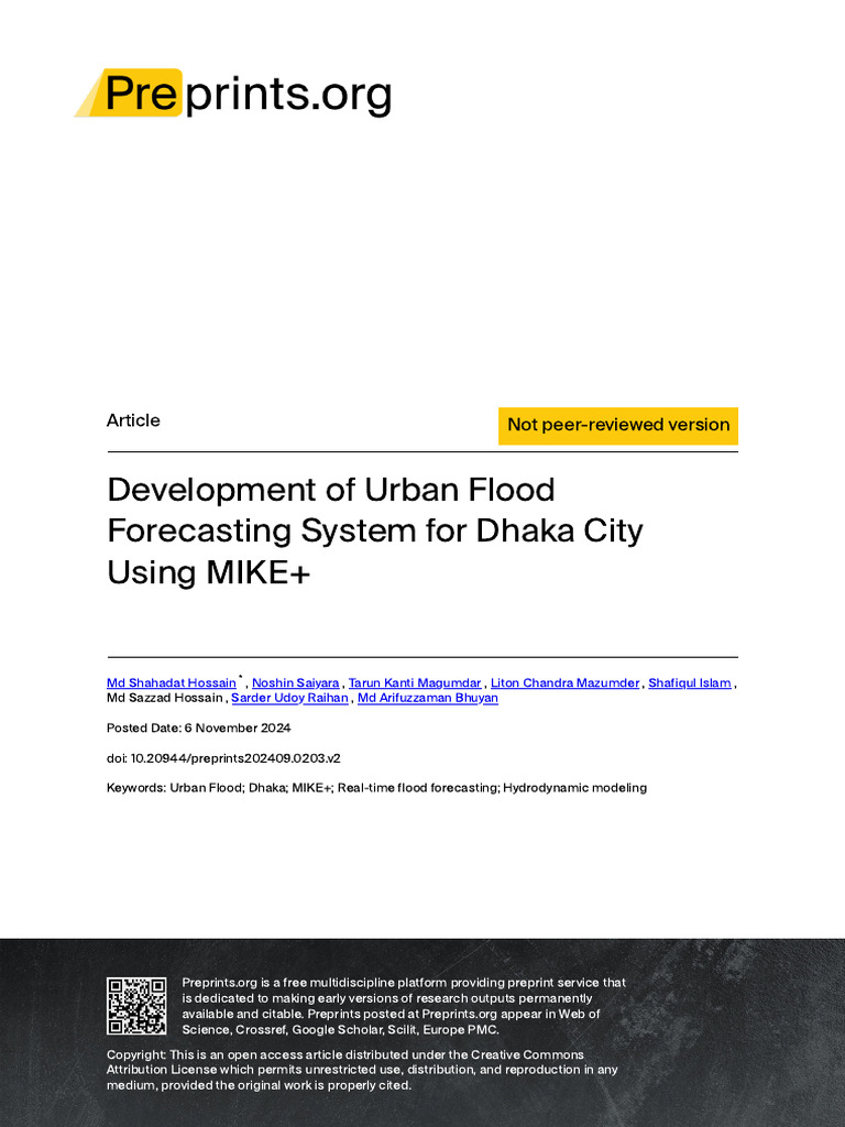 Development of Urban Flood Forecasting System For | PDF | Flood | Surface Runoff