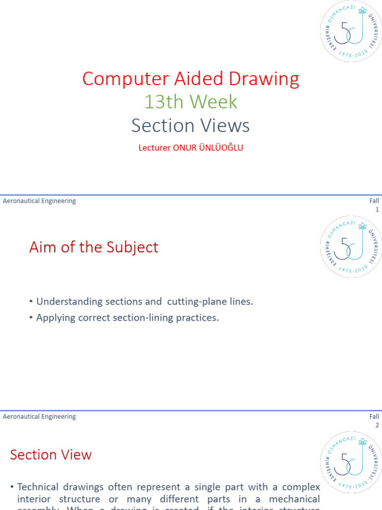 Computer Aided Drawing 13th Week | PDF | Technical Drawing | Drawing