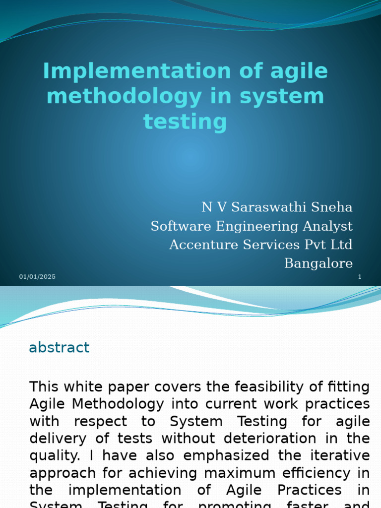 Implementation of Agile Methodology in System Testing | PDF | Scrum ...