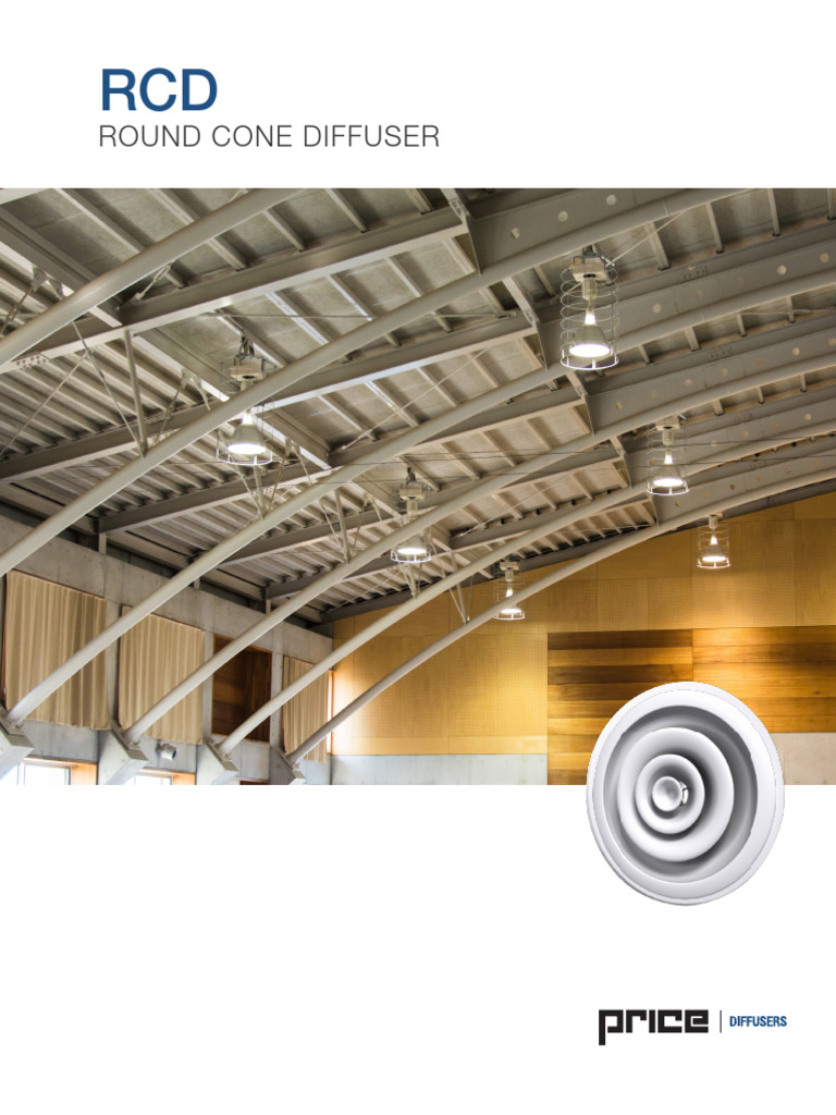 RCD Round Cone Diffuser Catalog | PDF | Duct (Flow) | Building Engineering