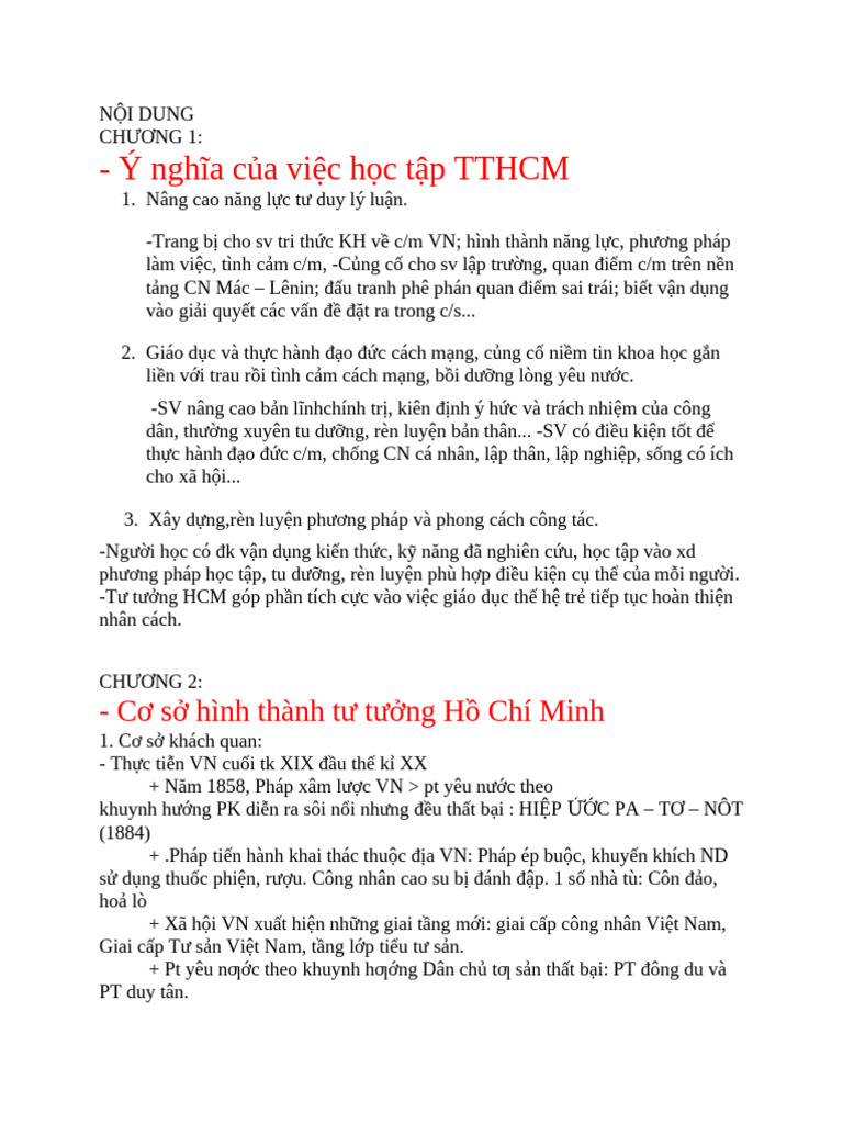 NỘI DUNG TTHCM | PDF