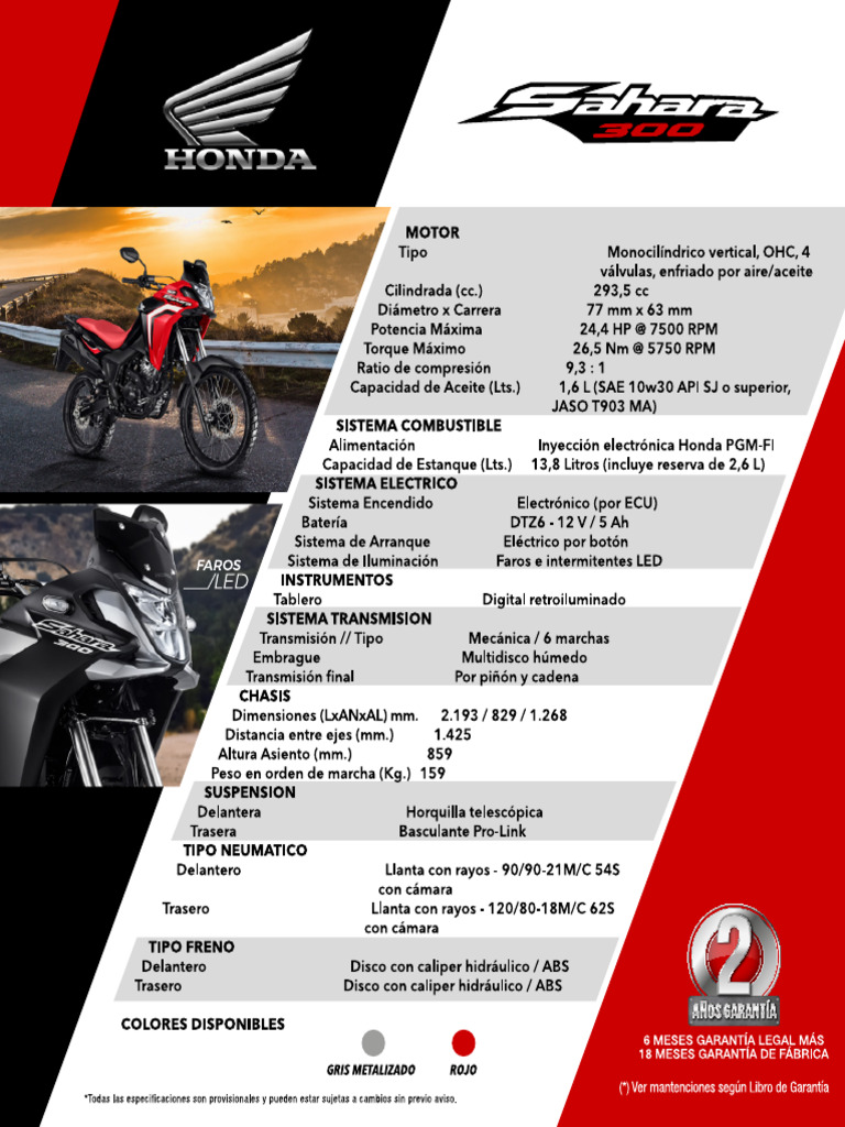 Ficha Sahara 300 | PDF