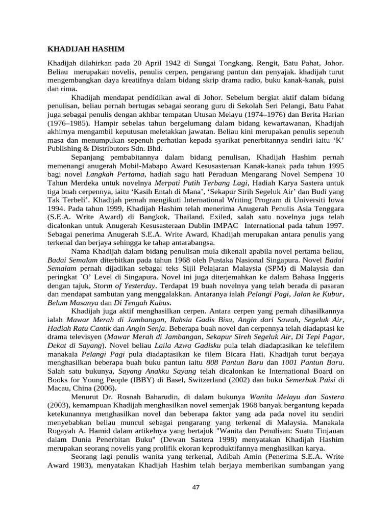 Khadijah Hashim | PDF