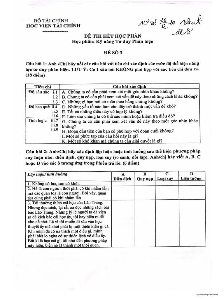 K Năng TDPB 2024 | PDF