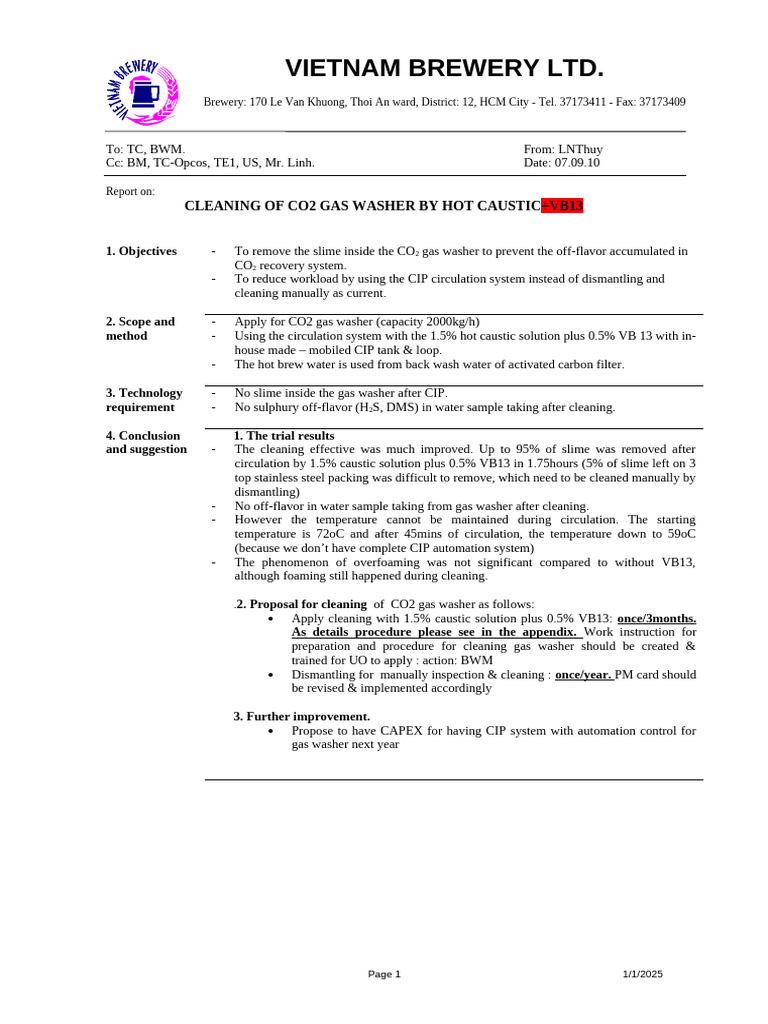 Gas washer cleaning by caustic | PDF | Valve