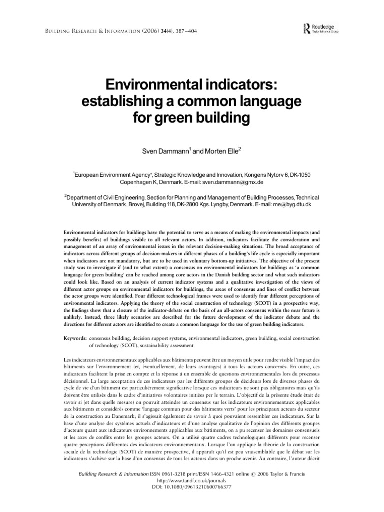 Dammann & Morten Elle, 2006 | PDF | Green Building | European Union