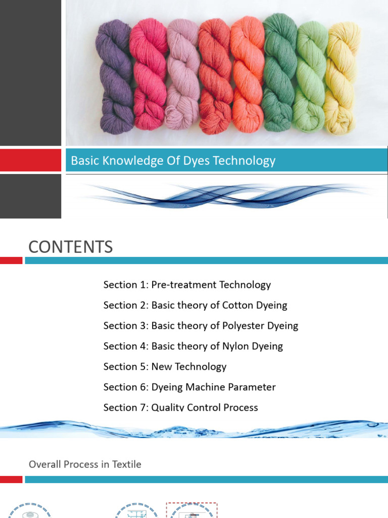 Textile Dyeing Technology Overview | PDF | Surfactant | Dye