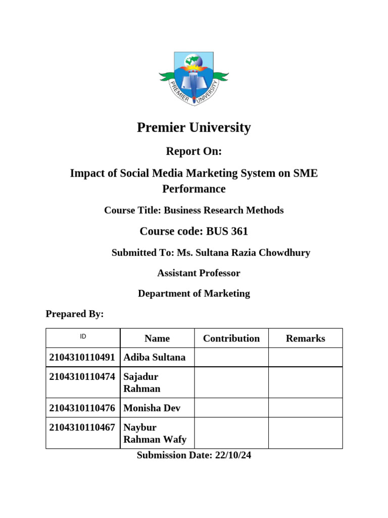 BRM Assignment-2 | PDF | Small And Medium Sized Enterprises | Popular Culture & Media Studies