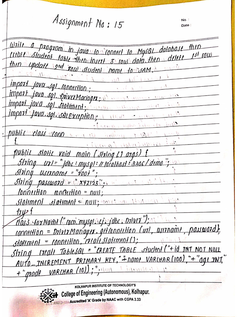 Java Assign 15 | PDF