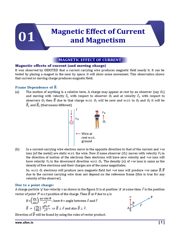 Magnetic Effects of Current Explained | PDF | Circle | Magnetic Field