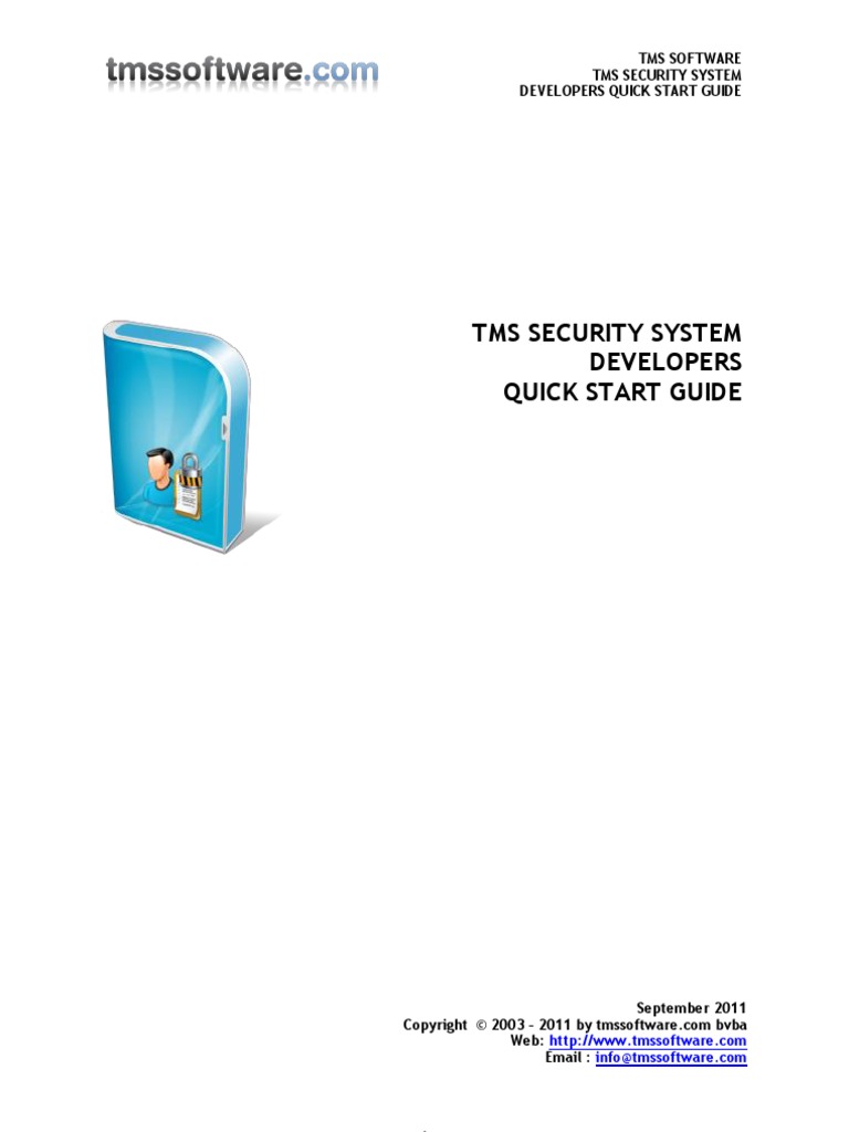 TMS Security System Quick Start | PDF | Component Based Software Engineering | User (Computing)