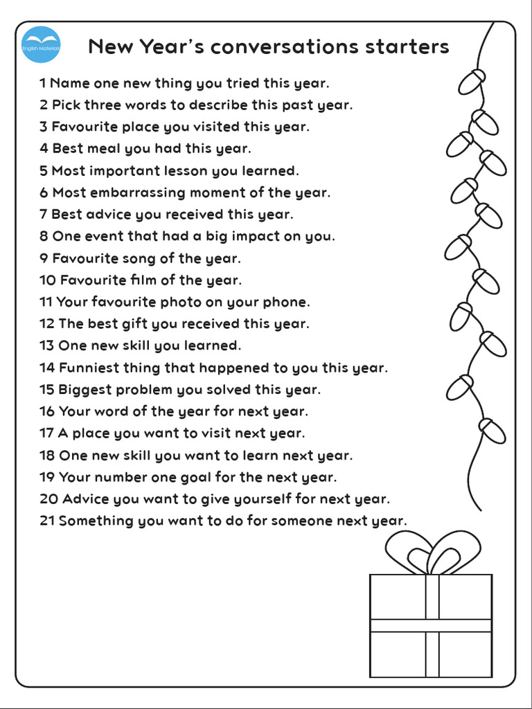 New_Year_s_conversations_starters_englishmat | PDF