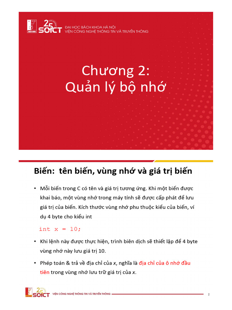 Lec2. Quan Ly Bo Nho-HauLD | PDF
