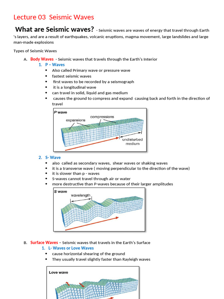 lecture-notes-Seismic-Waves | PDF