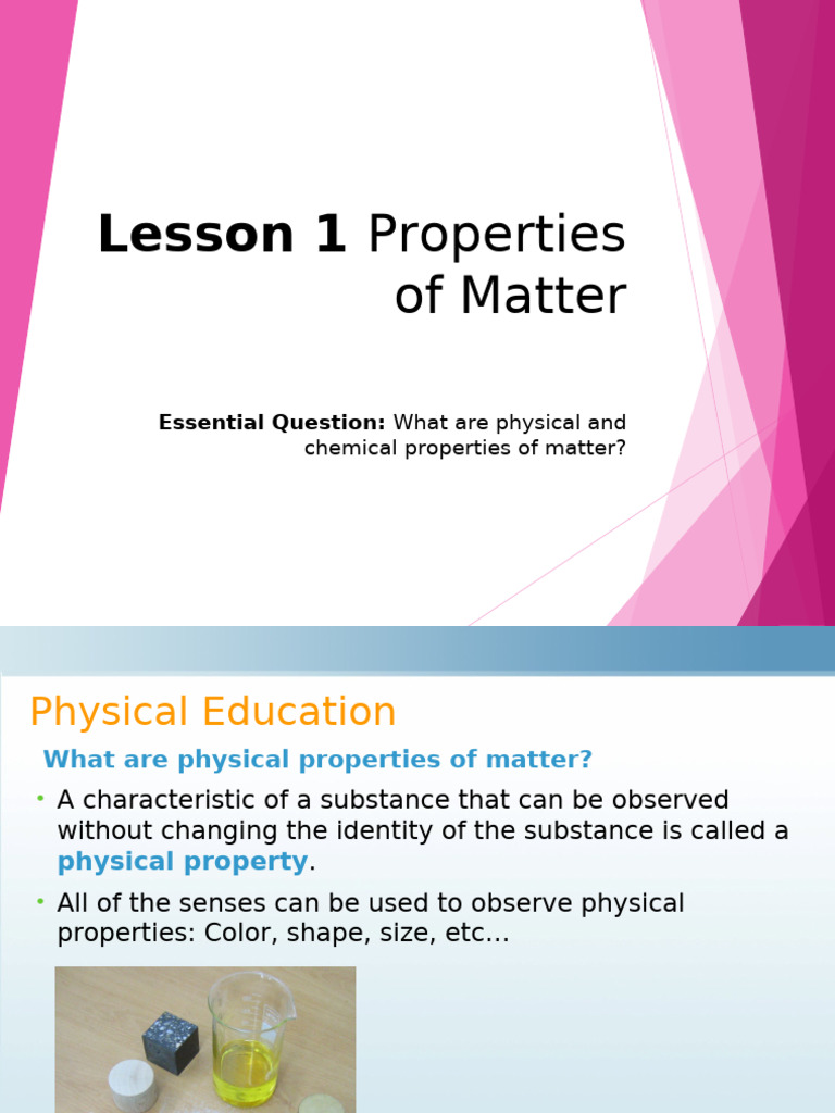 3.1 Properties of Matter | PDF | Density | Chemical Substances
