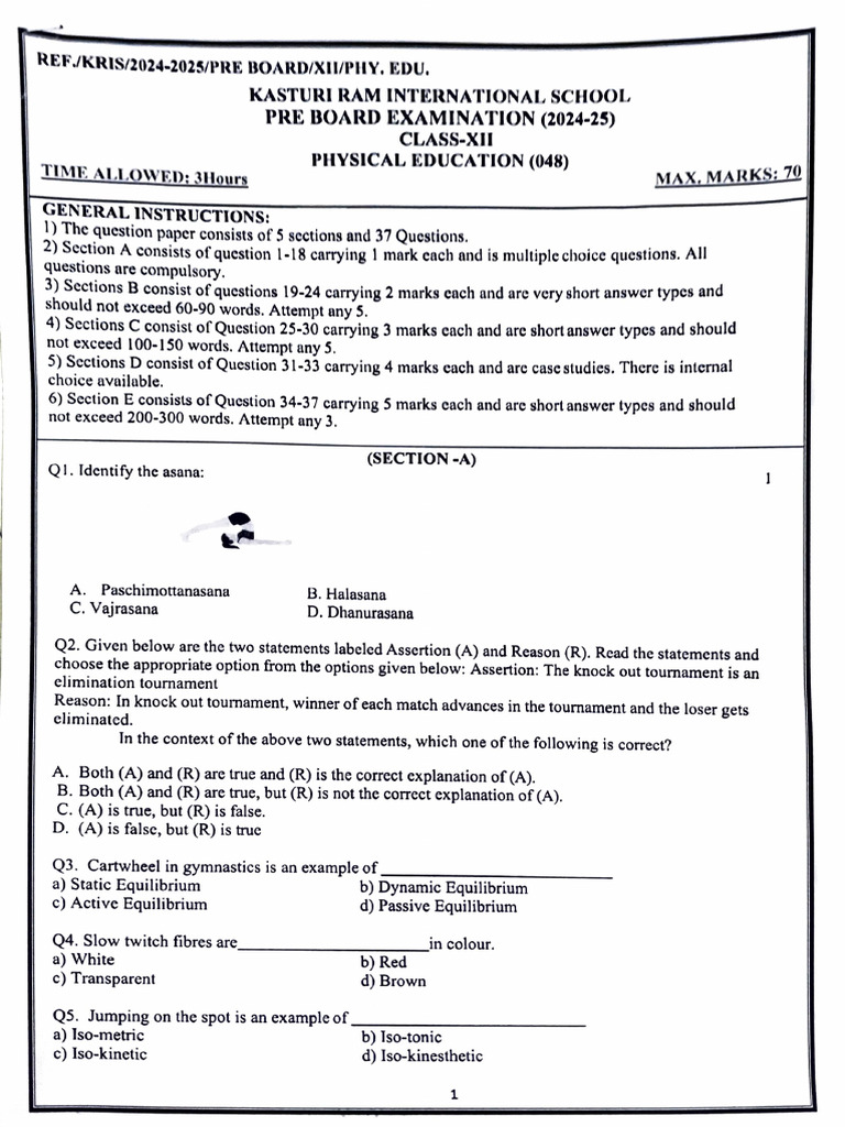 Class 12 Physical Education | PDF