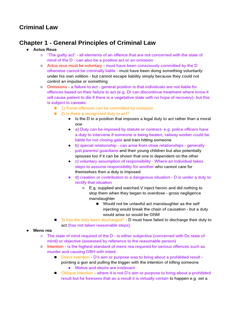Criminal Law | PDF | Mens Rea | Aiding And Abetting