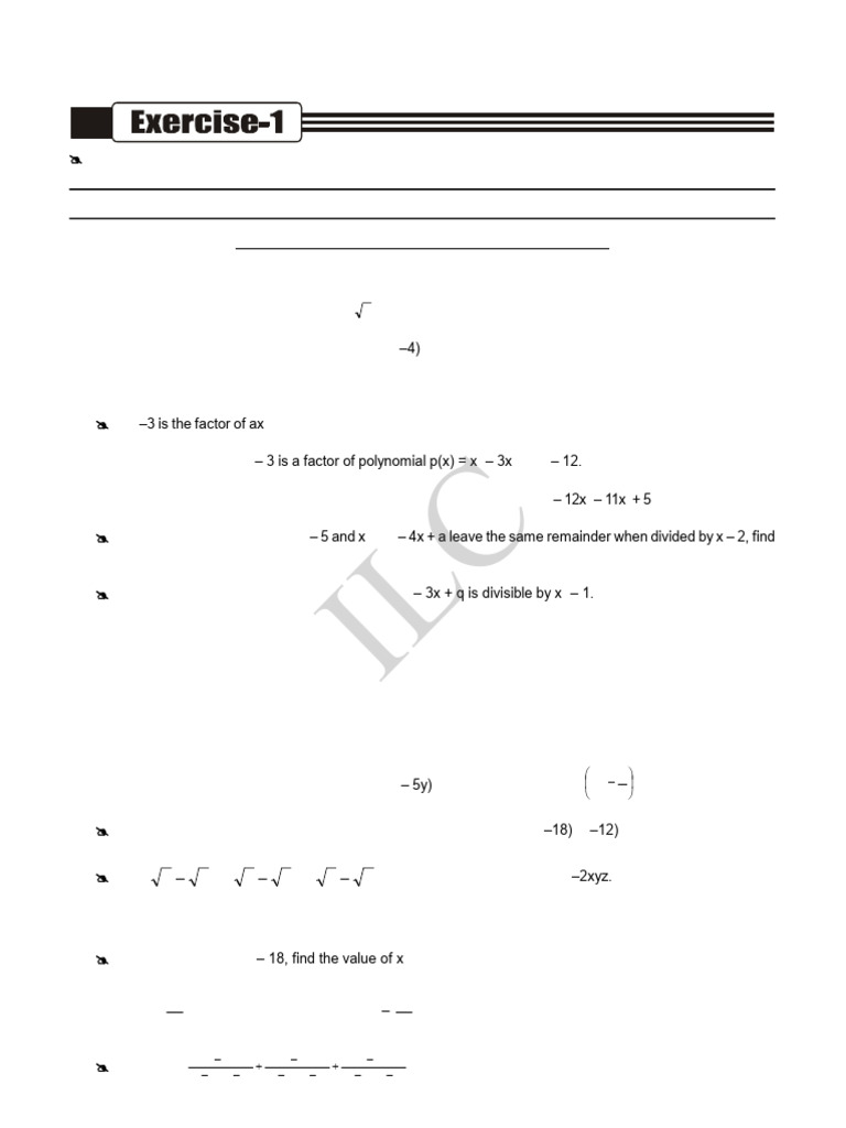 2polynomials Worksheet Regular | PDF | Polynomial | Factorization