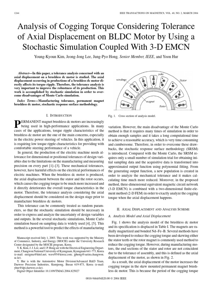 Kim Et Al. - 2004 - Analysis of Cogging Torque Considering Tolerance of ...