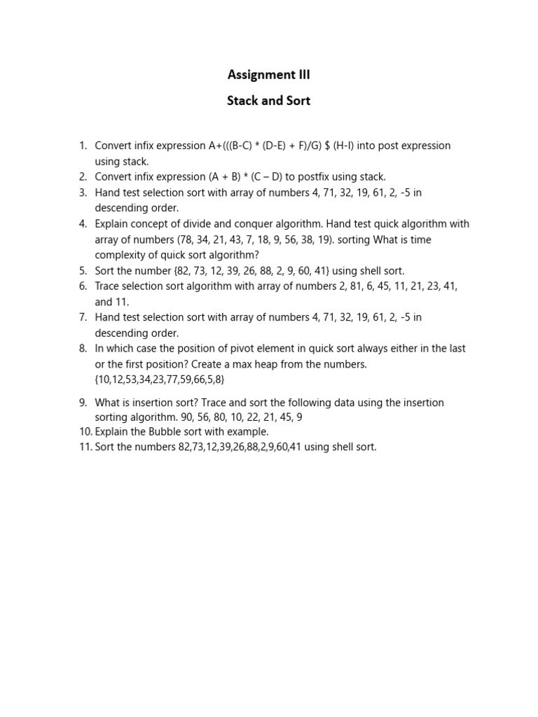 Assignment III | PDF