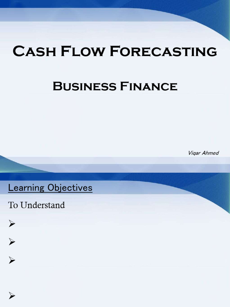 Cash Flow Forecasting Essentials | PDF | Cash | Working Capital