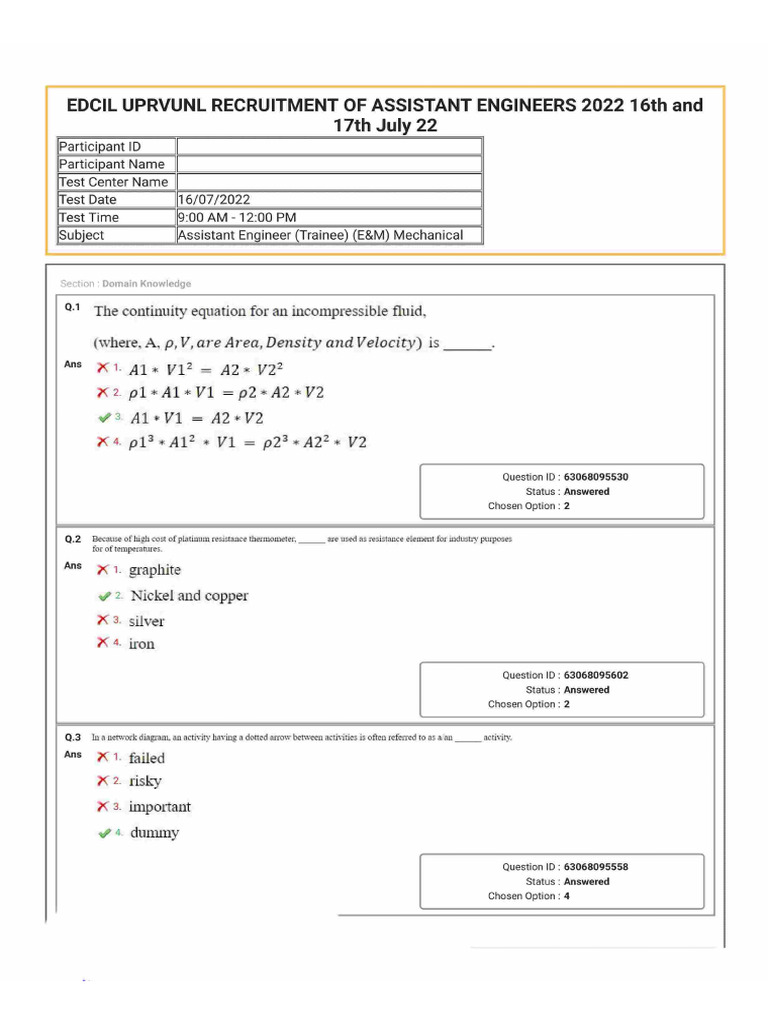 Uprvunl Ae Me Ans Keys | PDF