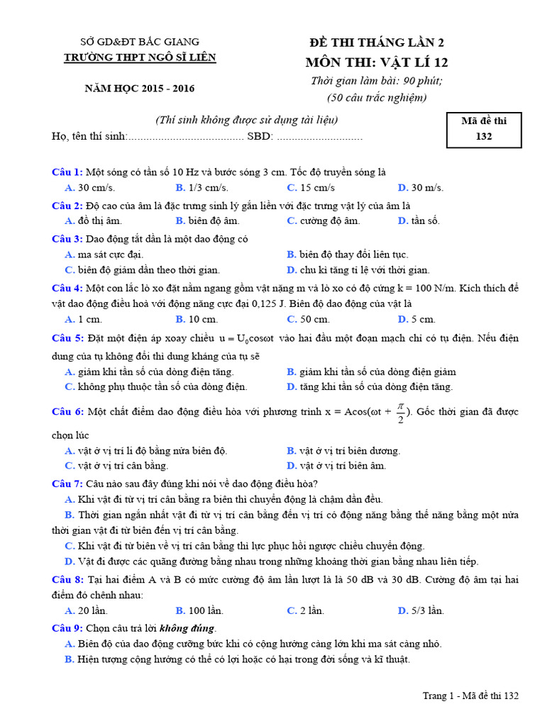 thpt2016 Vatly 6 6924 | PDF