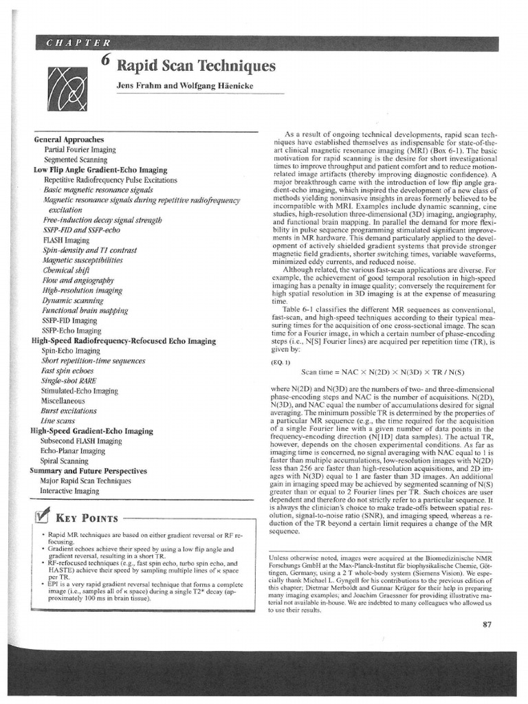 Rapid Scan Techniques | PDF
