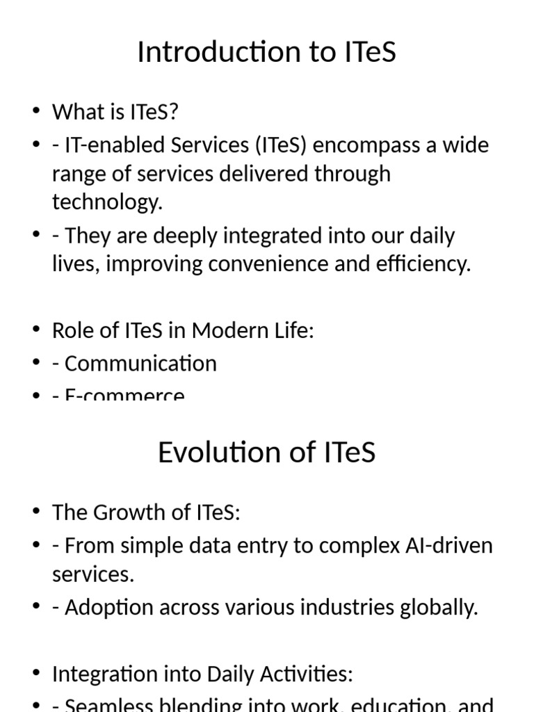 Importance_of_ITeS | PDF | Outsourcing | Educational Technology