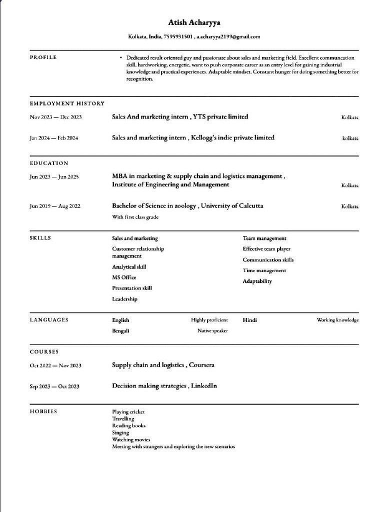 Atish Resume for Job | PDF | Business Process | Business