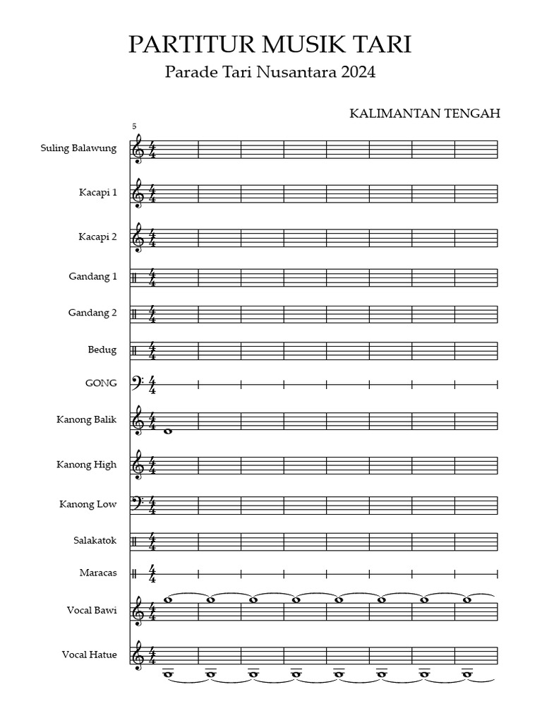 Partitur CONTOH | PDF