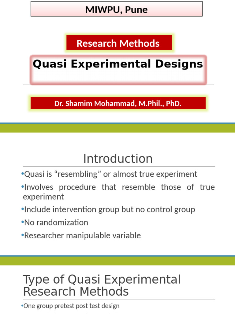 Quasi Experimental Design | PDF
