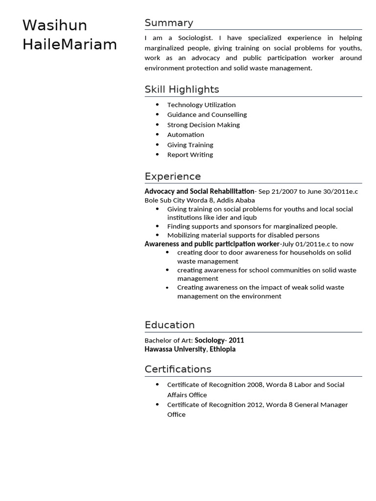 Wase New CV 2014 | PDF