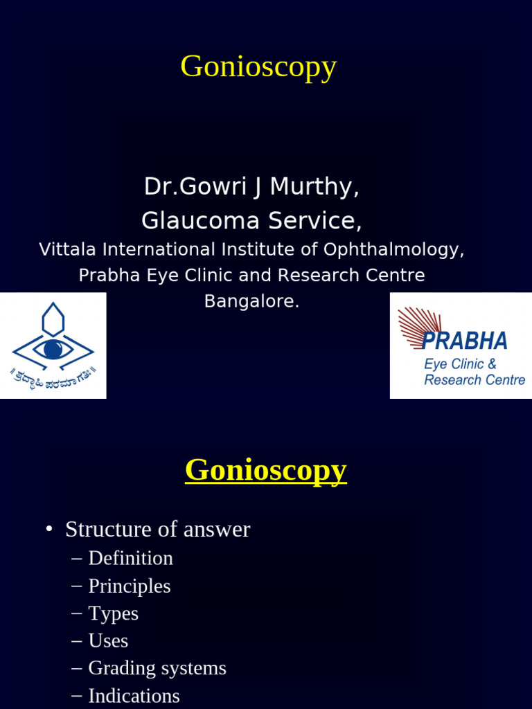 19 Gonioscopy Hubli | PDF | Cornea | Glaucoma
