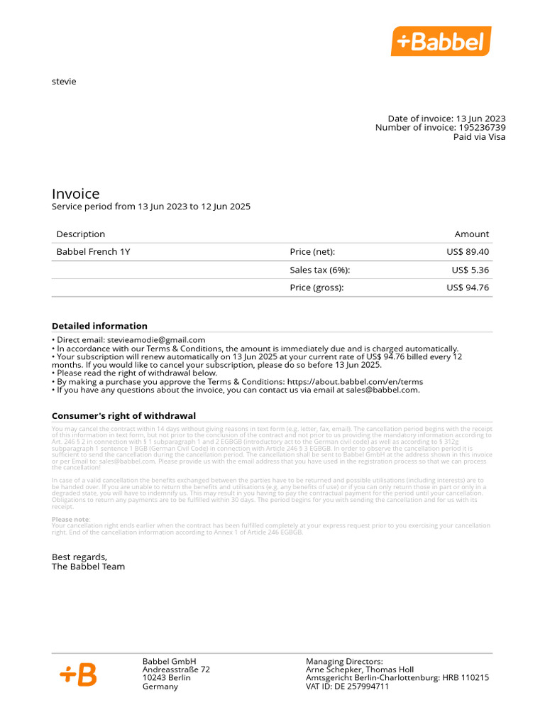 Invoice: Detailed Information | PDF | Invoice | Payments