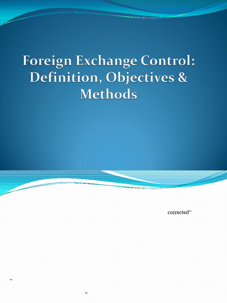 Exchange Control | PDF | Exchange Rate | Tariff