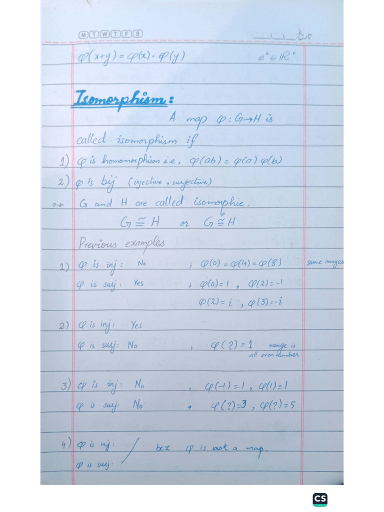 Algebra From Isomorphism (Notes) | PDF