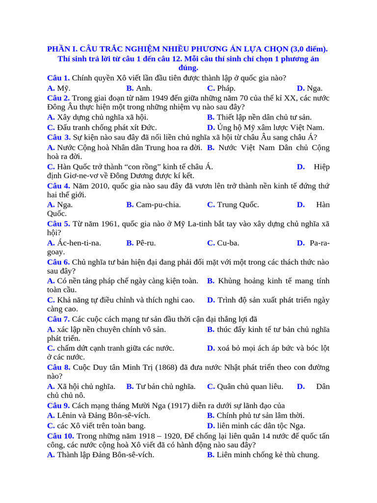 DE THI CK1 SU 11 | PDF