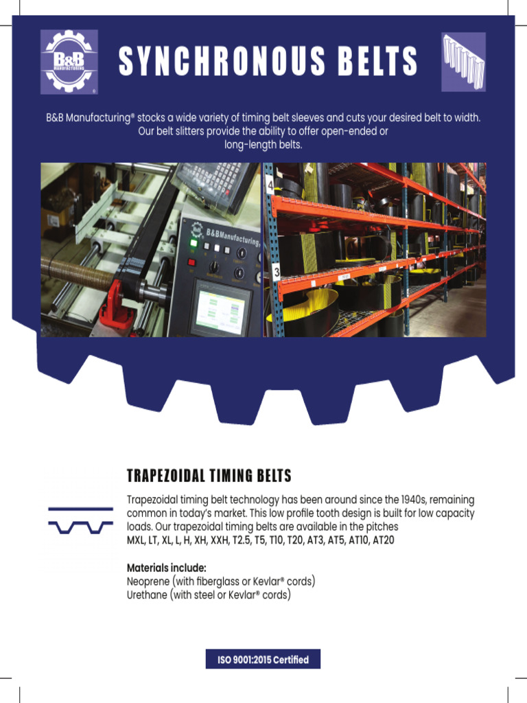 Synchronous-Belts | PDF | Mechanical Engineering | Manufactured Goods