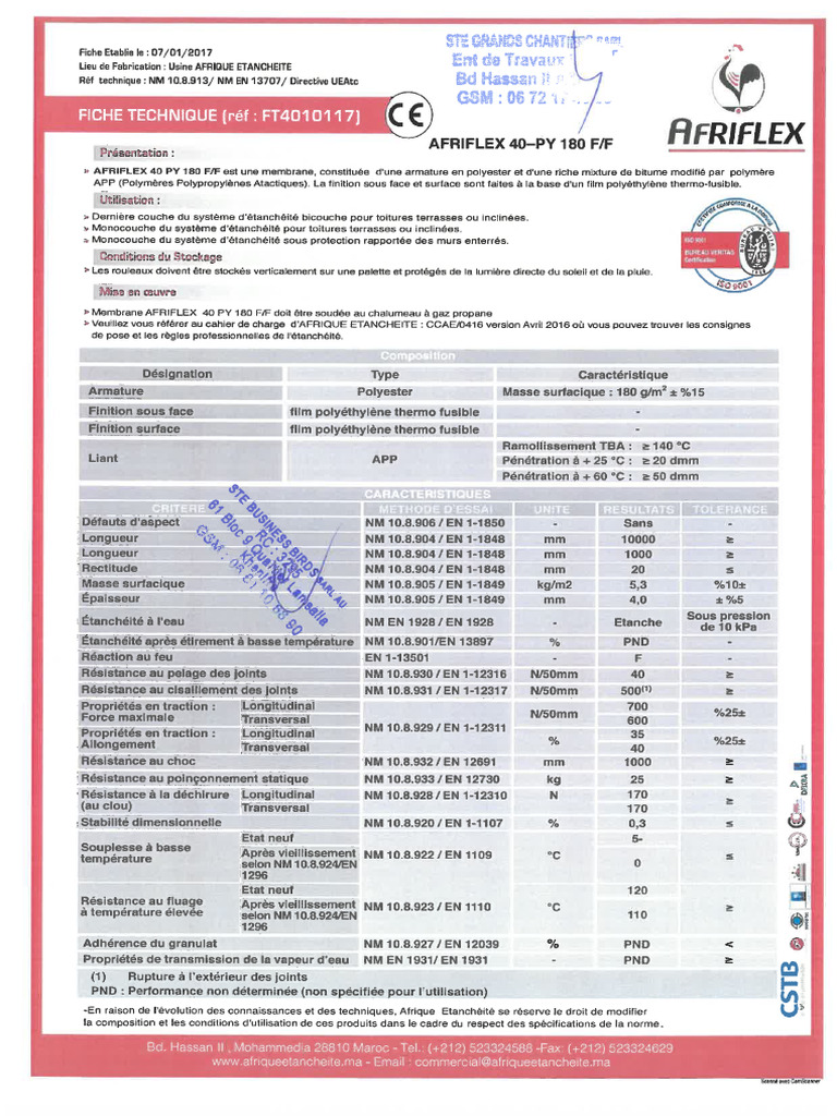 Fiche Technique | PDF