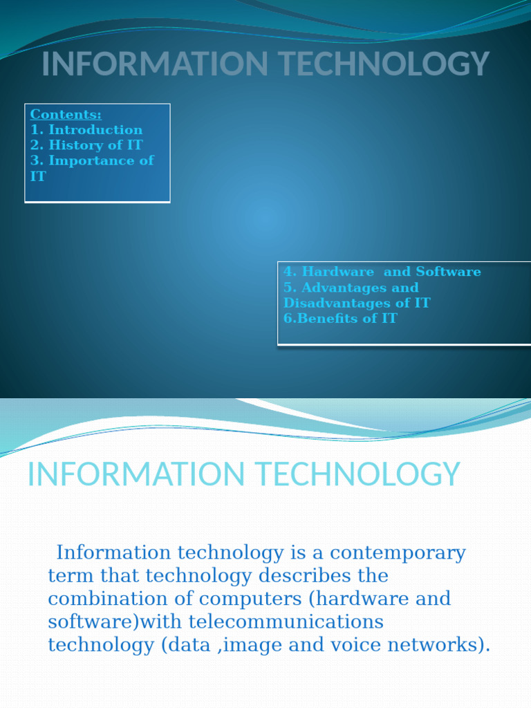 Overview of Information Technology | PDF