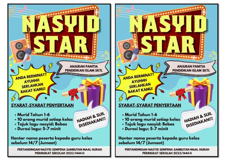 Poster Nasyid Star | PDF