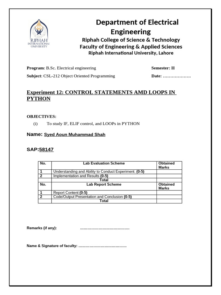 Update Python - OOP Lab 12 | PDF | Fahrenheit | Control Flow