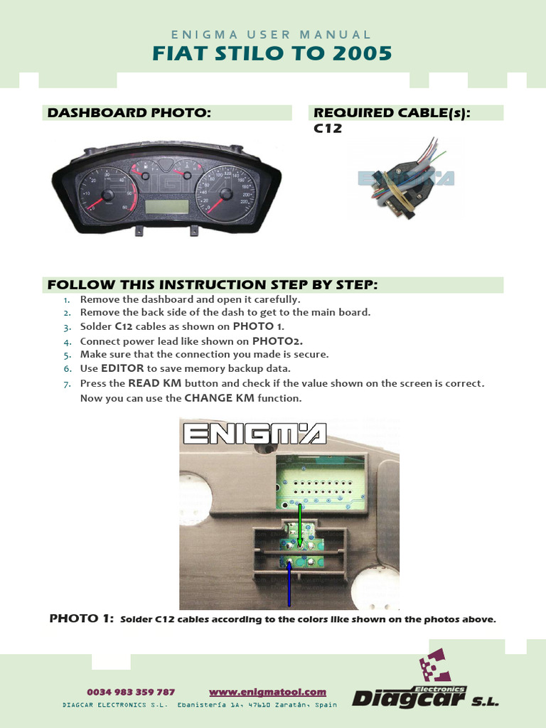 Fiat Stilo Dashboard Guide | PDF