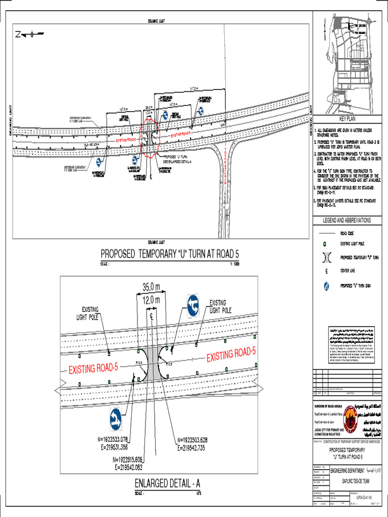 Jcpdi-Ce-A1-100 (Proposed Temporary U Turn at Road-5) | PDF