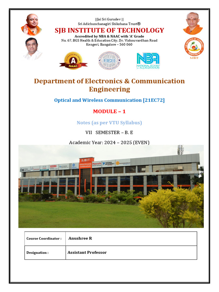 21EC72 module 1 | PDF | Cellular Network | Channel Access Method