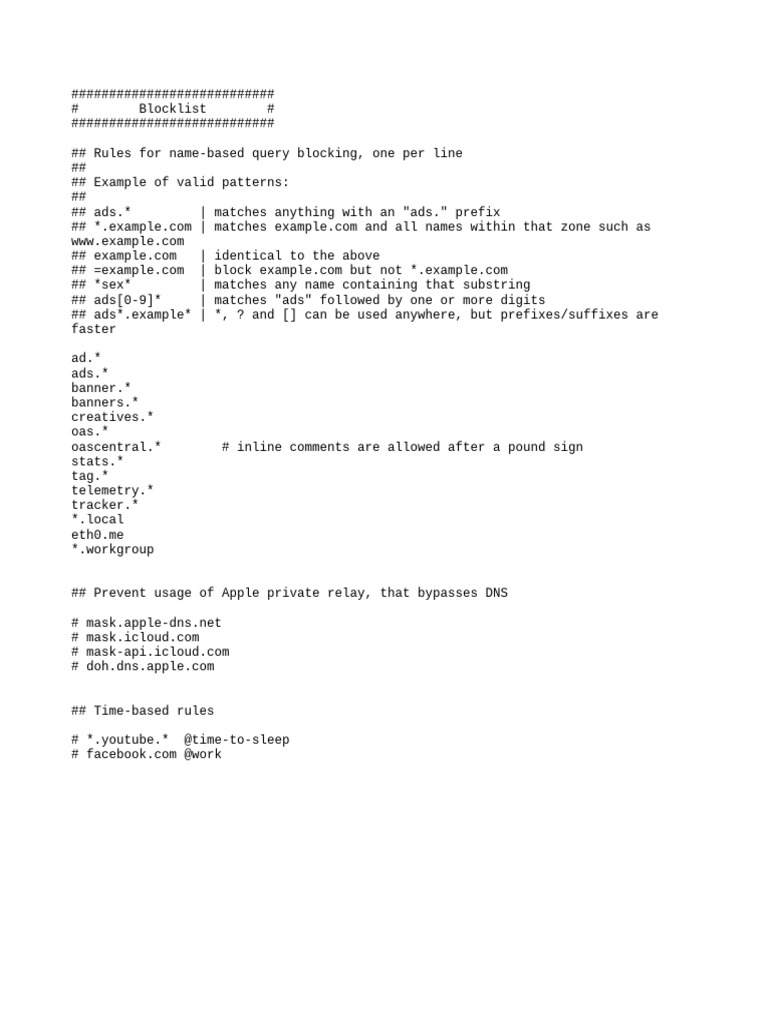 Example Blocked Names | PDF