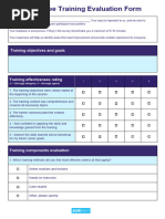 Post-Training Effectiveness Evaluation Form | PDF