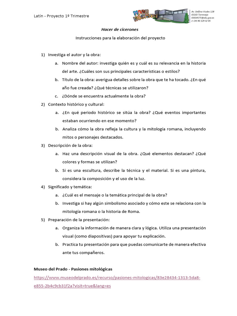 Hacer de Cicerones - Instrucciones y Webgrafía | PDF | imperio Romano ...